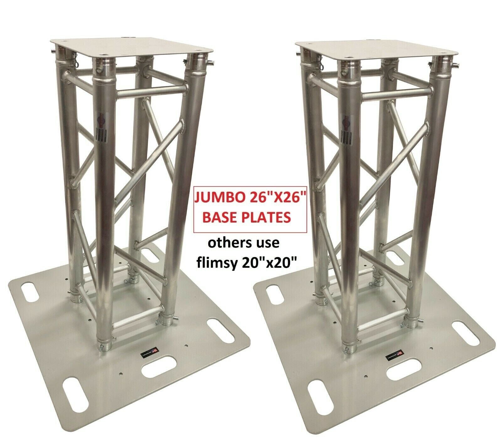 (2) 0.5 Meter DJ Lighting Aluminum Truss Dual 1.64 ft Totem System ...