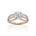 2.0 CTW Round Cut Multi Row Moissanite Engagement Ring Radiance Classic ...