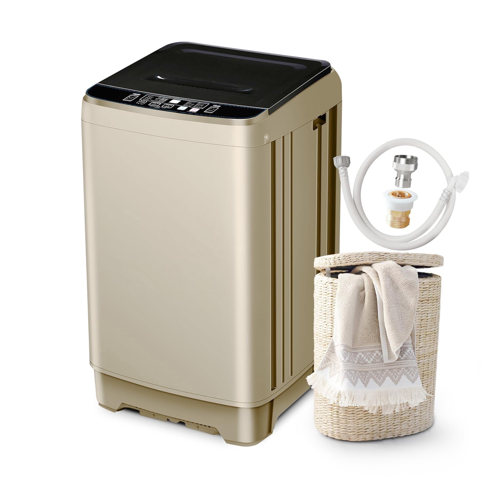2.0 Cu.Ft Portable Washing Machine, Full-Automatic Compact Washer ...