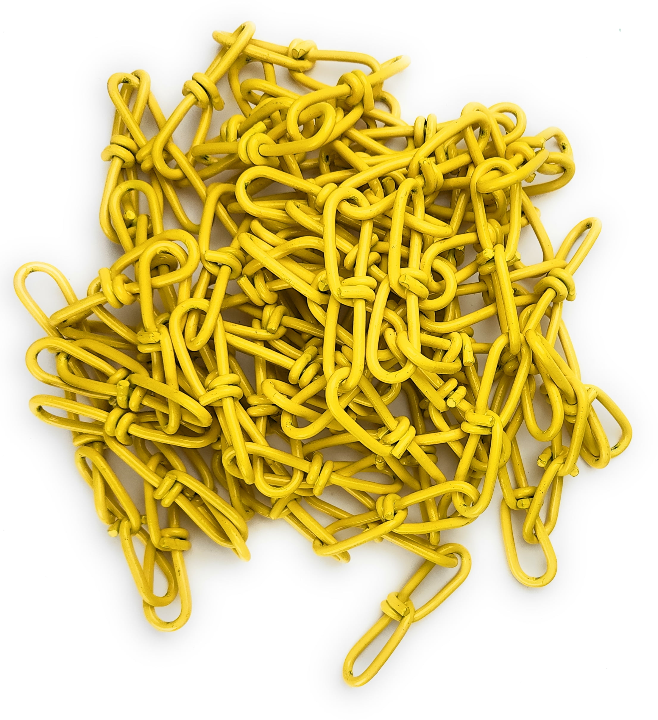2/0 Double Loop Chain, 10ft, Steel Utility Chain, Yellow Coated Link ...