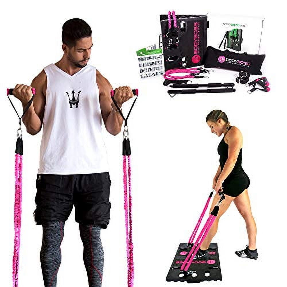 2.0 - Full Portable Home Gym Workout Package + Resistance Bands ...