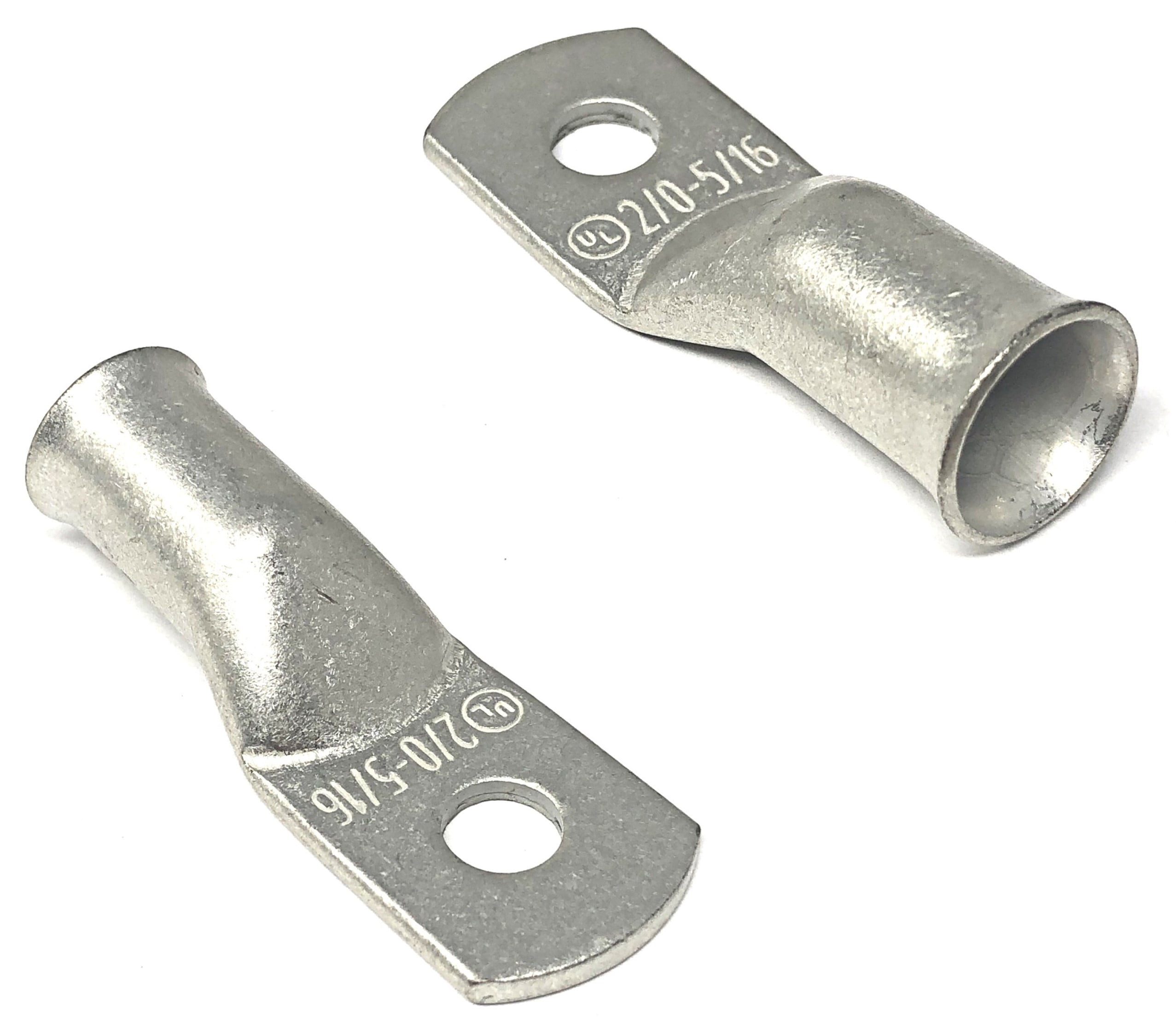 2/0-Gauge 5/16 in. Pure Copper Tin Coated Cable Lugs (10-Pack ...