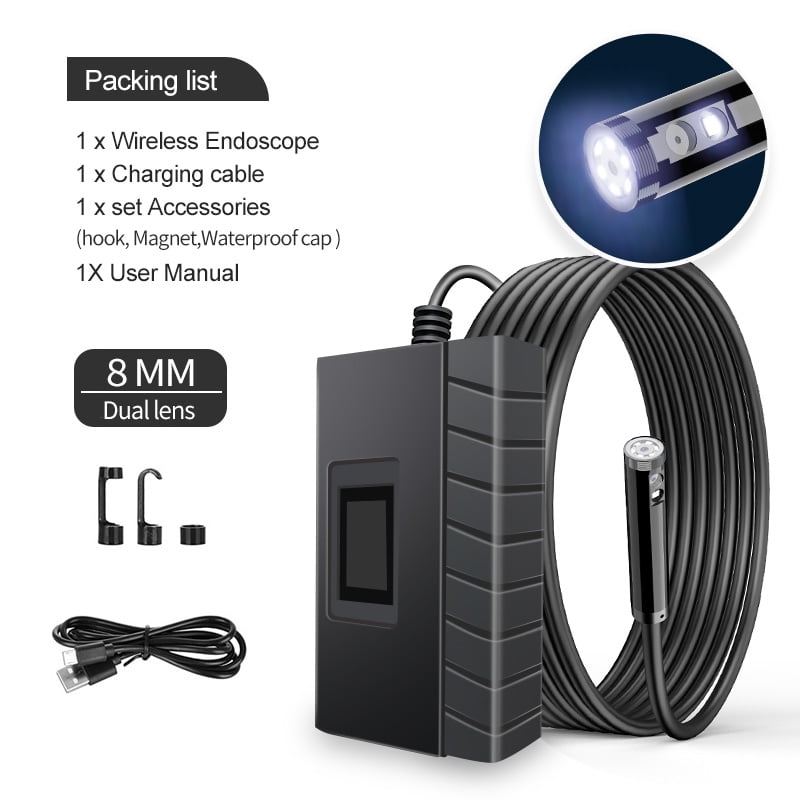 2.0 MP Wireless Endoscope 5.5mm WiFi Inspection Camera 1080P HD ...