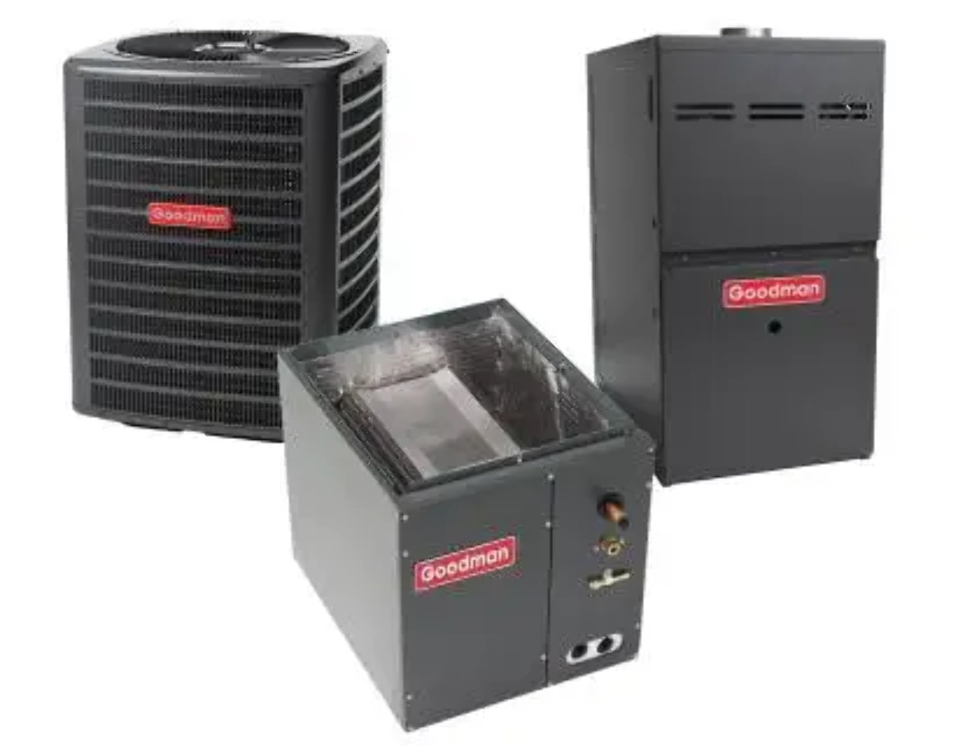 2.0 Ton 14.5 SEER 80% Single Stage AFUE 40,000 BTU Goodman Gas Furnace ...