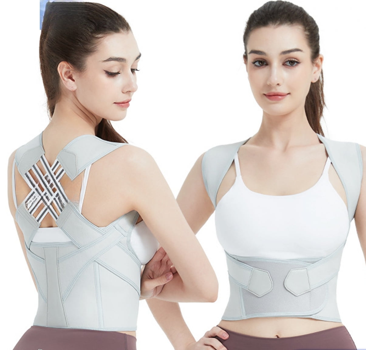2.0 Upgraded Back Brace Posture Corrector for Women & Men – Adjustable ...