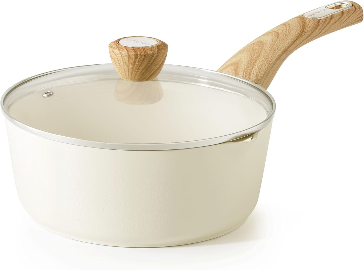 Quart Ceramic Sauce Pan Sets with Lid, Cooking Pots Set, Nonstick ...