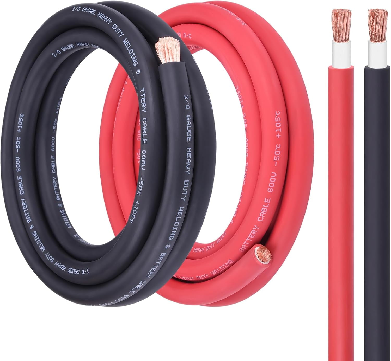 2/0 gauge wire welding battery pure copper cable,**2/0 awg upgraded ...