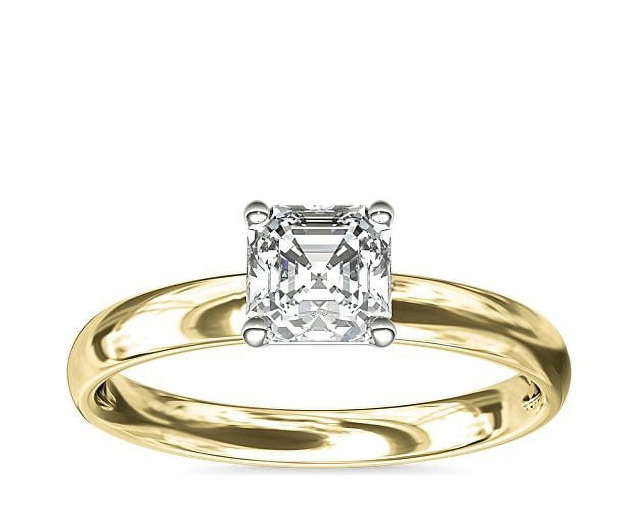 2.00 Carat Asscher Cut (D/VVS1) Moissanite Latest Design Engagement ...