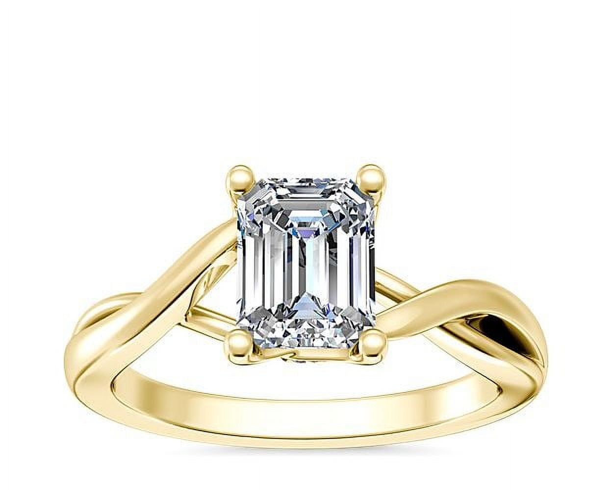 2.00 Carat Emerald Cut Moissanite Diamond New Design Wedding Ring for ...