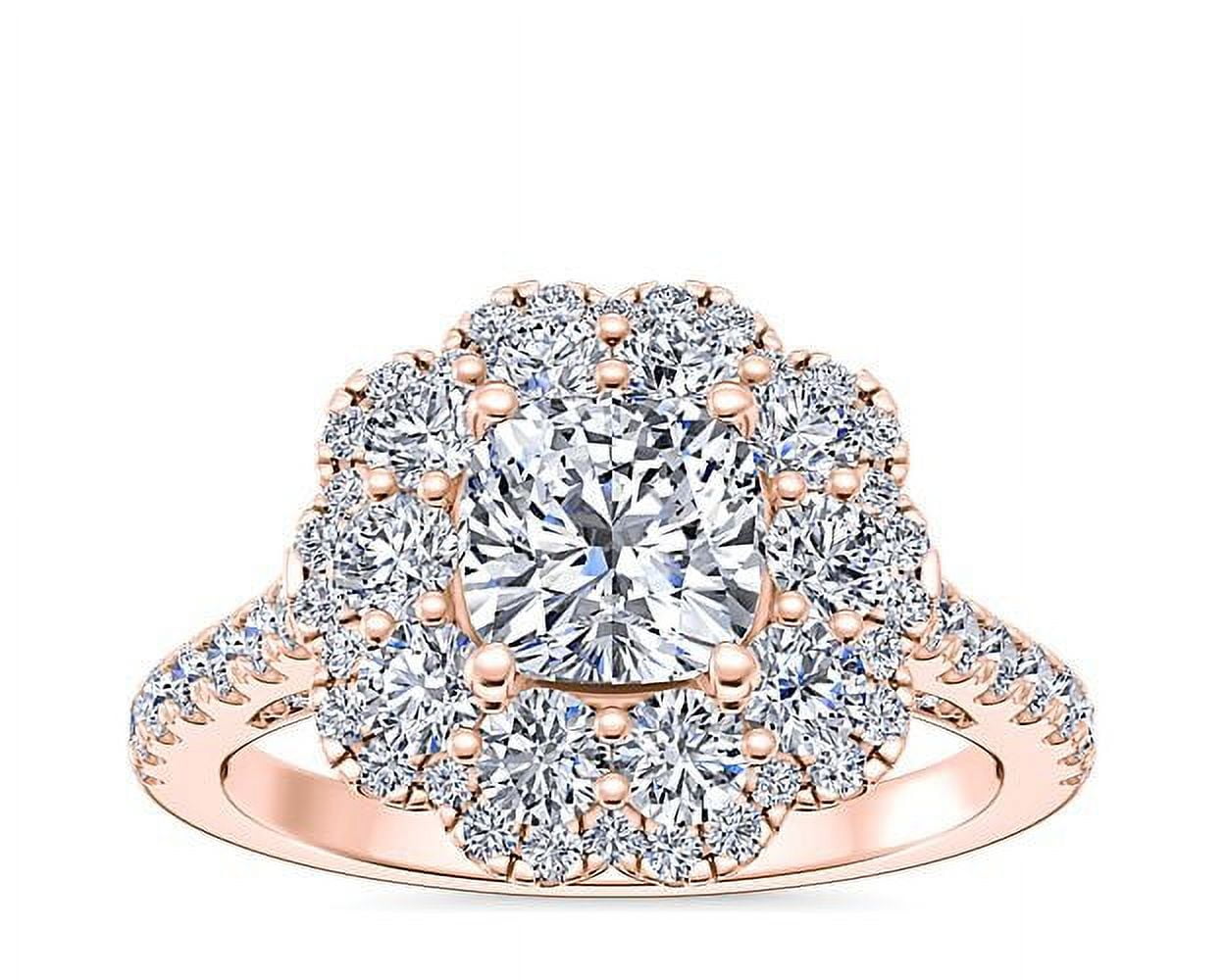 2.00 Carat Excellent Cushion Cut Natural Diamond Beautiful Halo Bridal ...