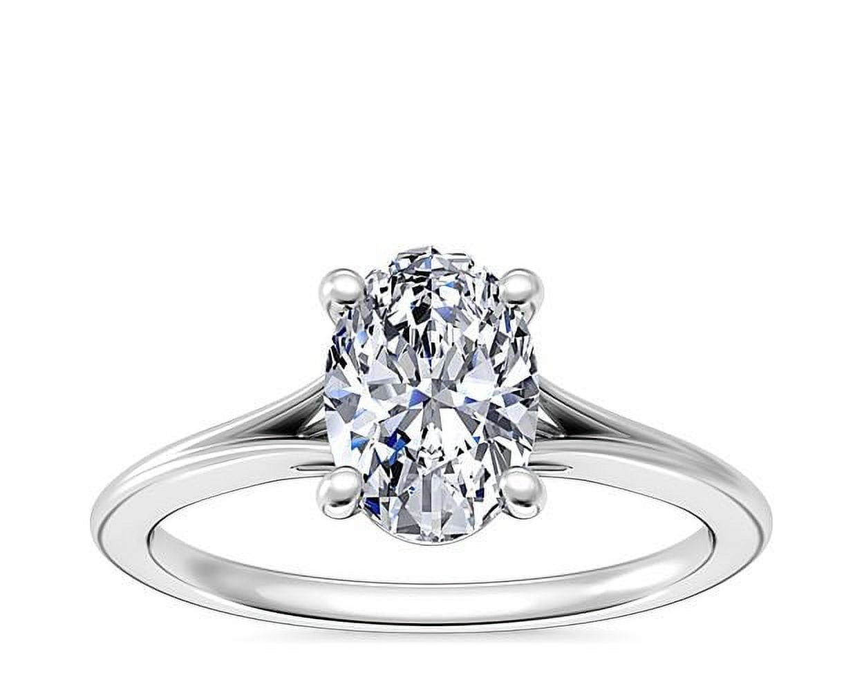 2.00 Carat Oval Cut Moissanite Beautiful Solitaire Bridal Ring for ...