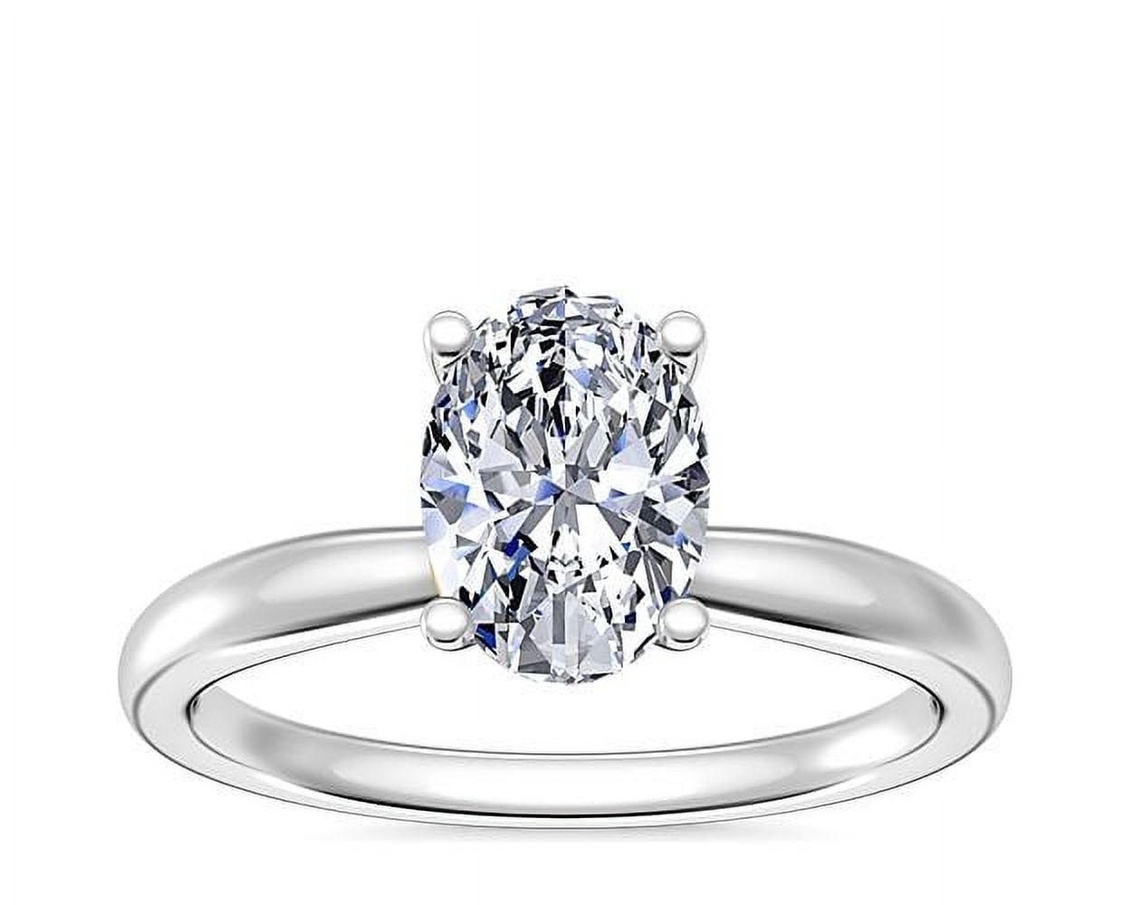 2.00 Carat Oval Cut Moissanite Diamond Beautiful Solitaire Engagement ...