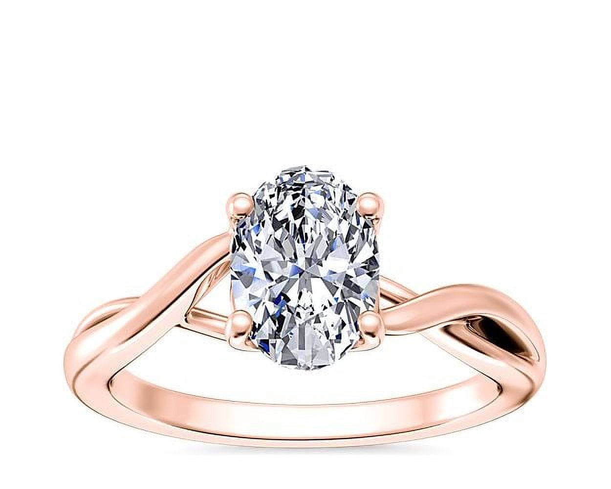2.00 Carat Oval Cut Moissanite Diamond Luxurious Wedding Ring for her ...