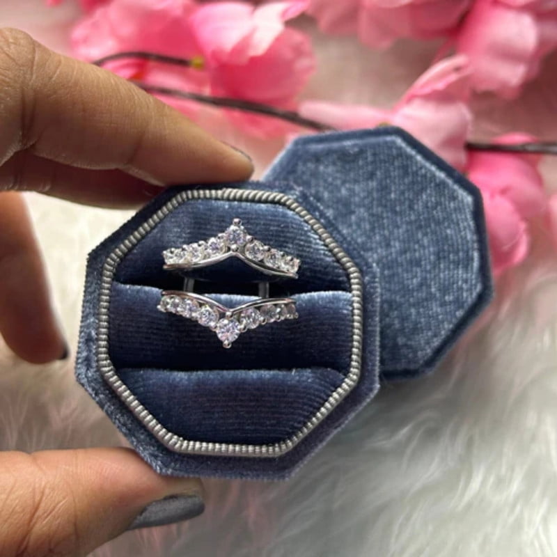 2.00 Ct Round Cut Diamond Wedding Ring Guard- Engagement Ring Enhance ...