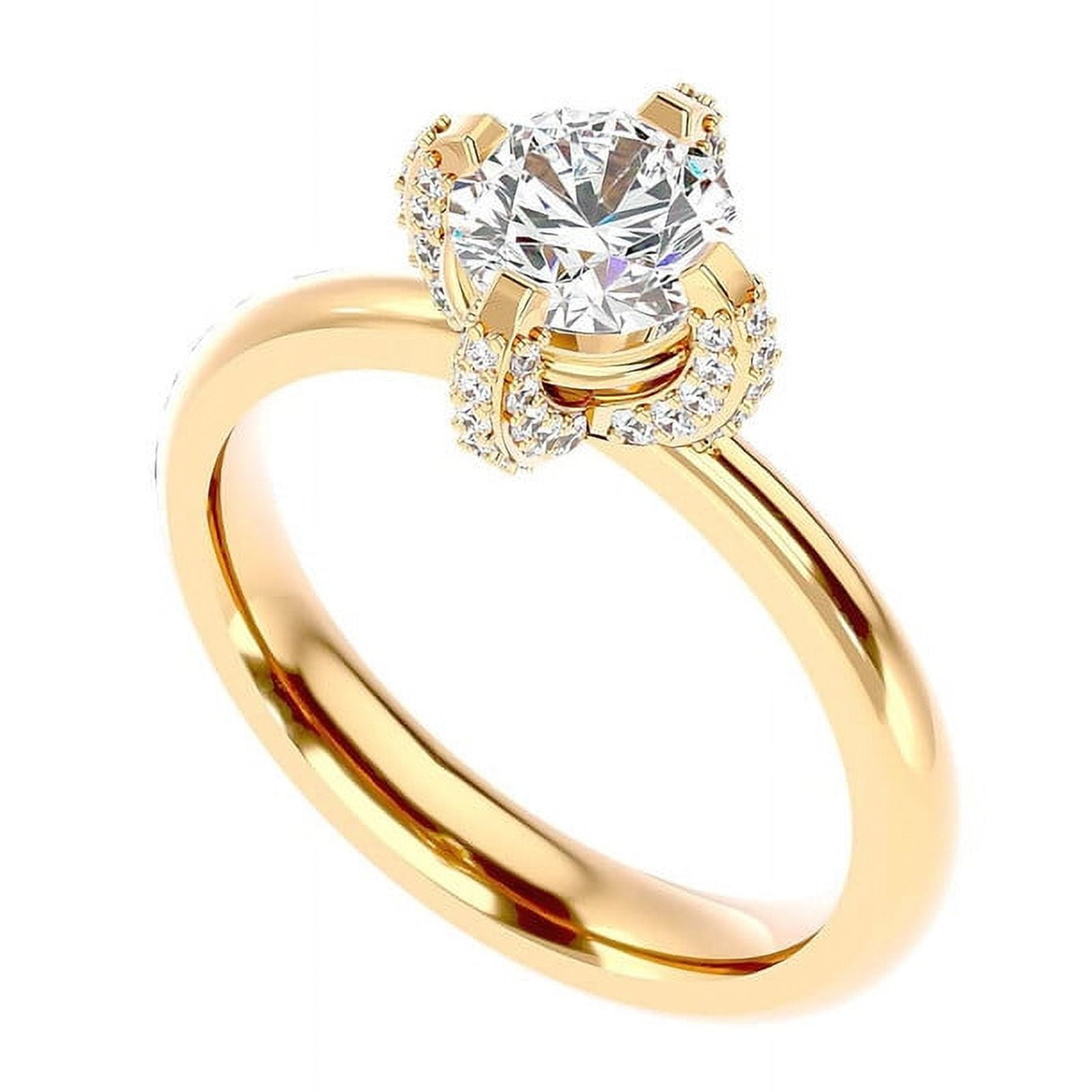 2.00 Ct Round Cut Moissanite Diamond (D/VVS1) Solitaire Beautiful ...