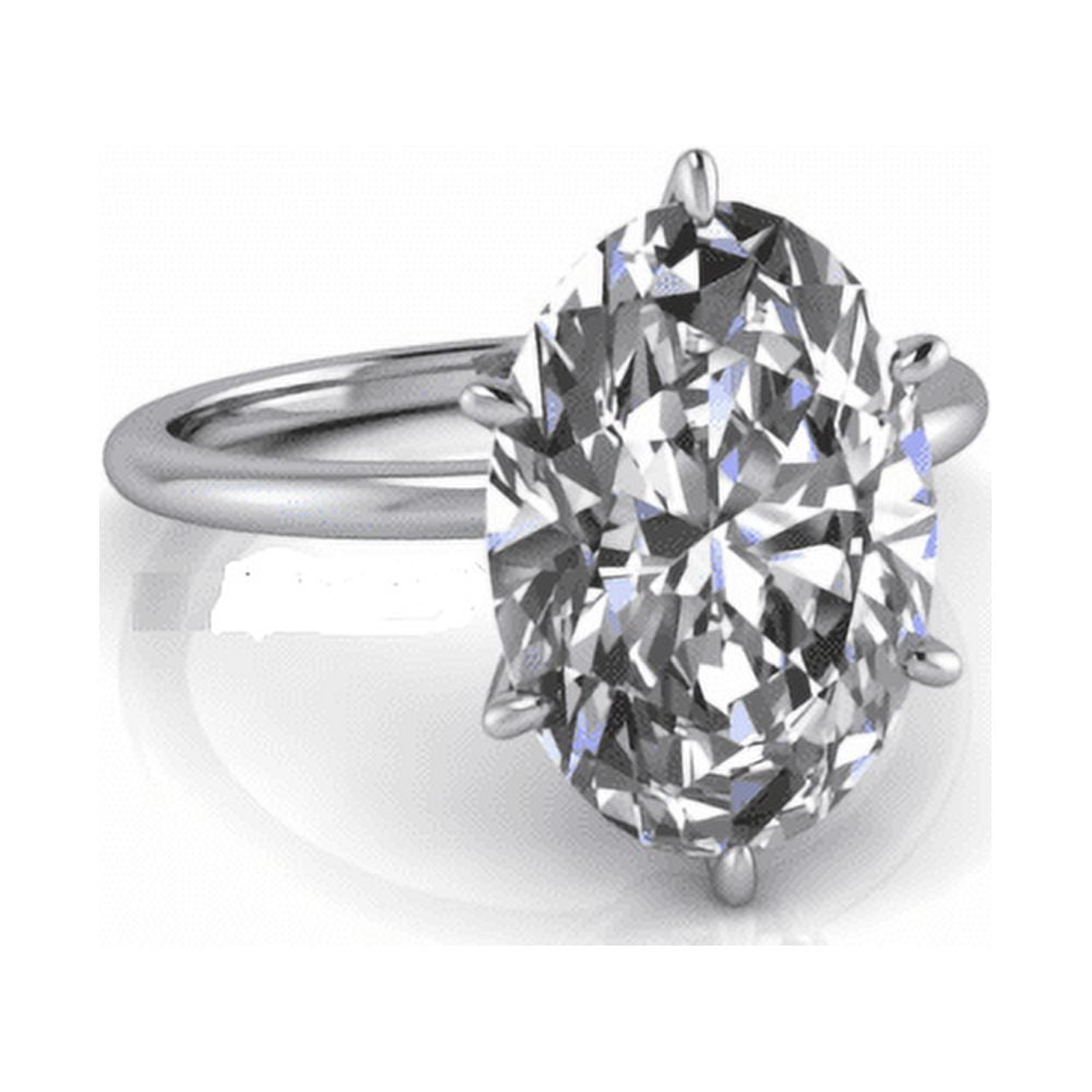 2.00 Ct Stunning Solitaire Oval Natural Moissanite Diamond Engagement ...