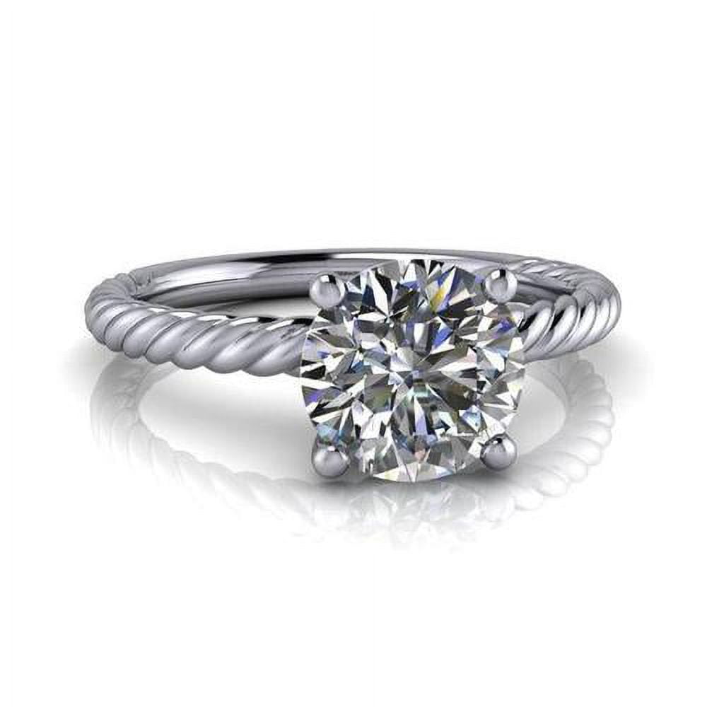 2.00 Ct Stunning Solitaire Round Diamond Wedding Rings for her Solid ...