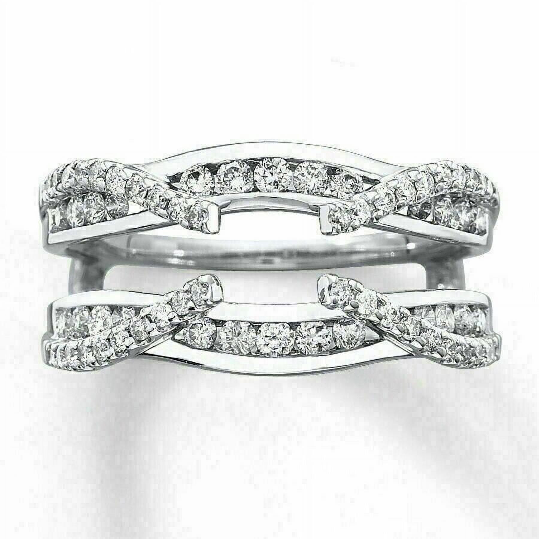 2.00Ct Round Cut Lab Created Diamond Women's Enhancer Wedding Wrap Ring ...