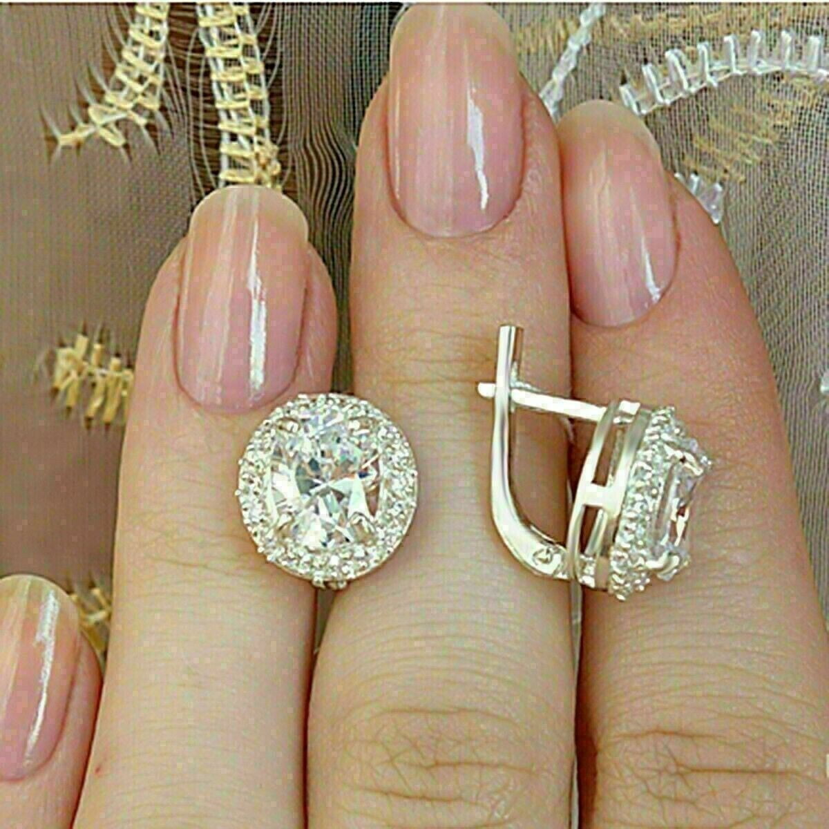 2.00Ct Round Cut Natural Moissanite Snap Hoop Earrings Omega Back 14k ...