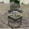2.00Ct Round Cut -Simulated Black Diamond Enhancer Wedding Ring 14k ...