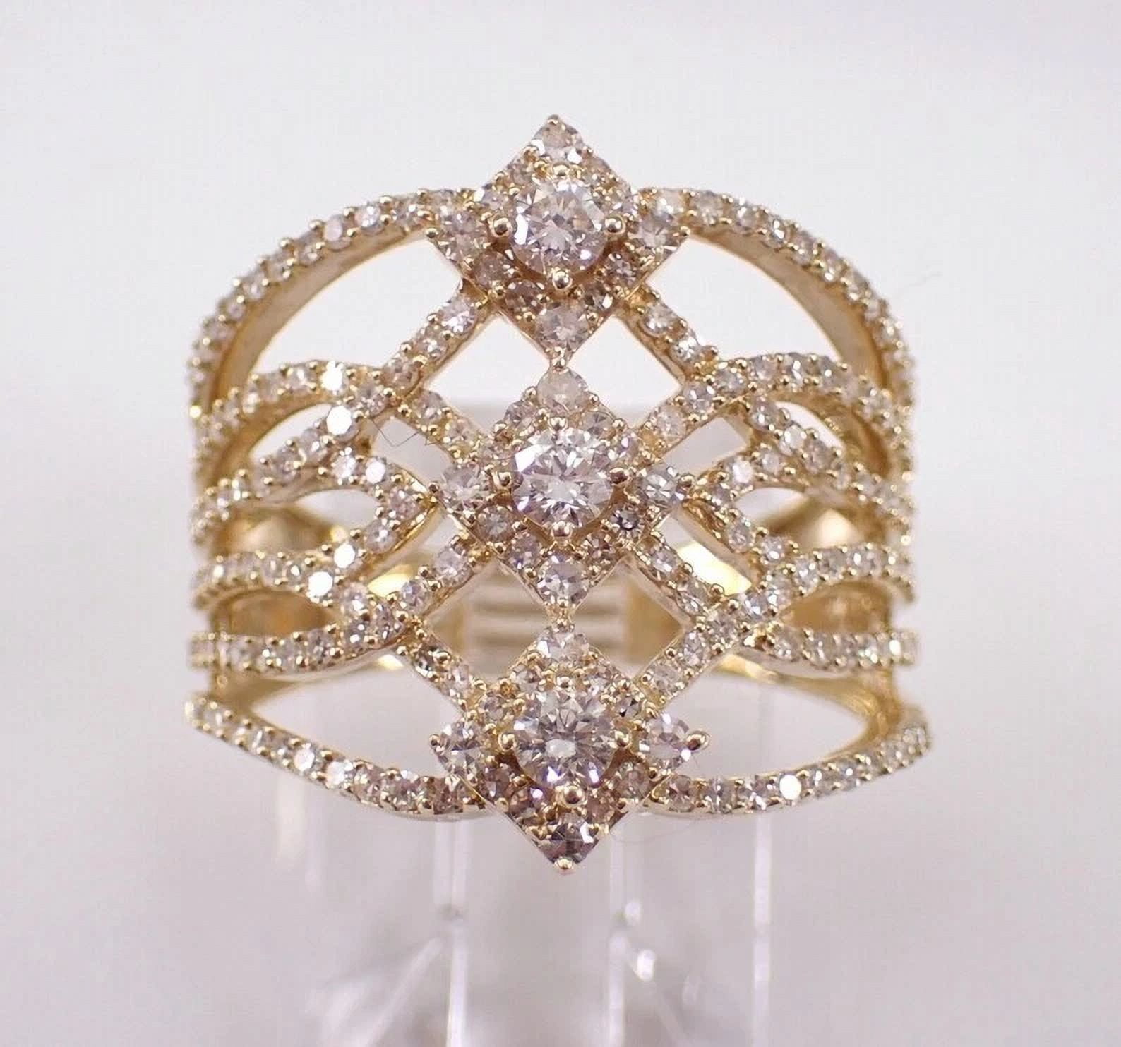 2.00Ct Round Cut Simulated Diamond Beautiful Women's Multi Row ...