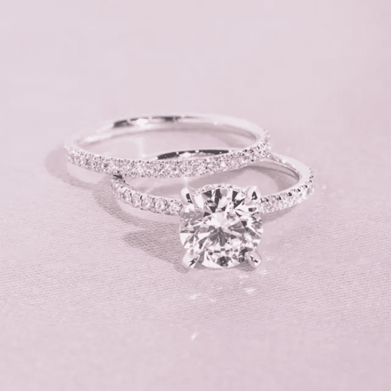 2.00ct Solitaire Engagement Ring Set- 925 Sterling Silver- Minimalist ...