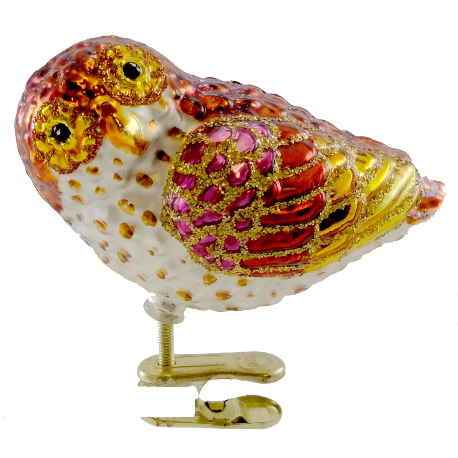 2.00In Fantasy Owl, Glass, Owc Ornament Clip On Bird 18066 - Walmart.com