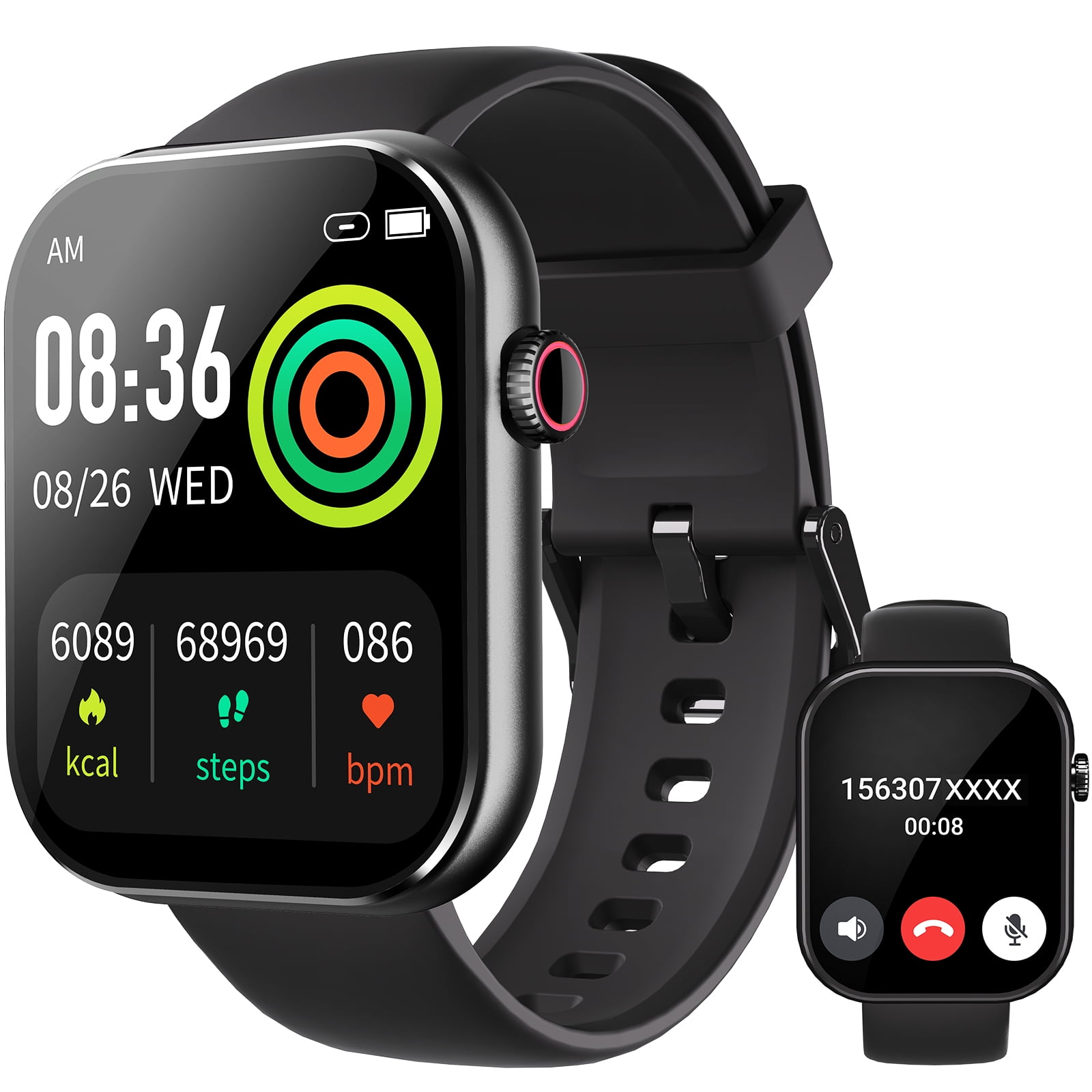 2.01 Inch Smartwatch, Android & iOS, Fitness Tracker, Sports Watch ...