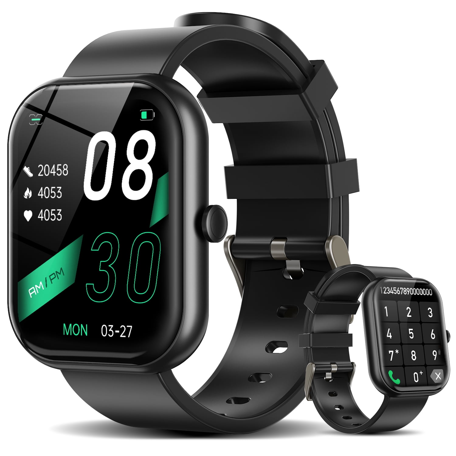 2.01-inch Men Women's Smartwatch with Answer/Make Calls/100 Sports ...