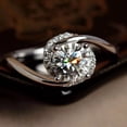 2.0Ct Women's Engagement Ring Round Cut Simulated Diamond 14K White ...