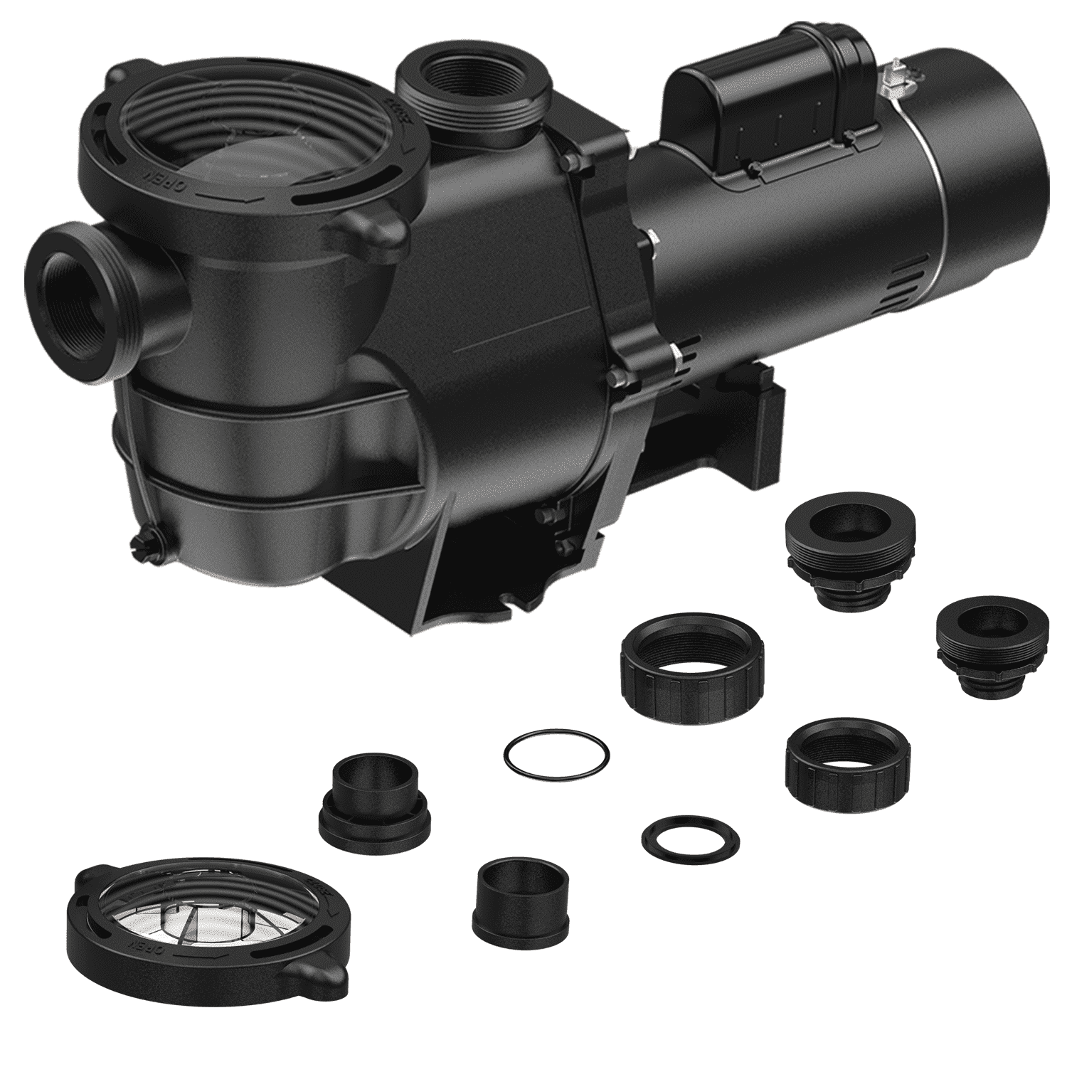 2.0HP Swimming Pool Pump 6420GPH 115V/230V Dual Voltage In/Above Ground ...