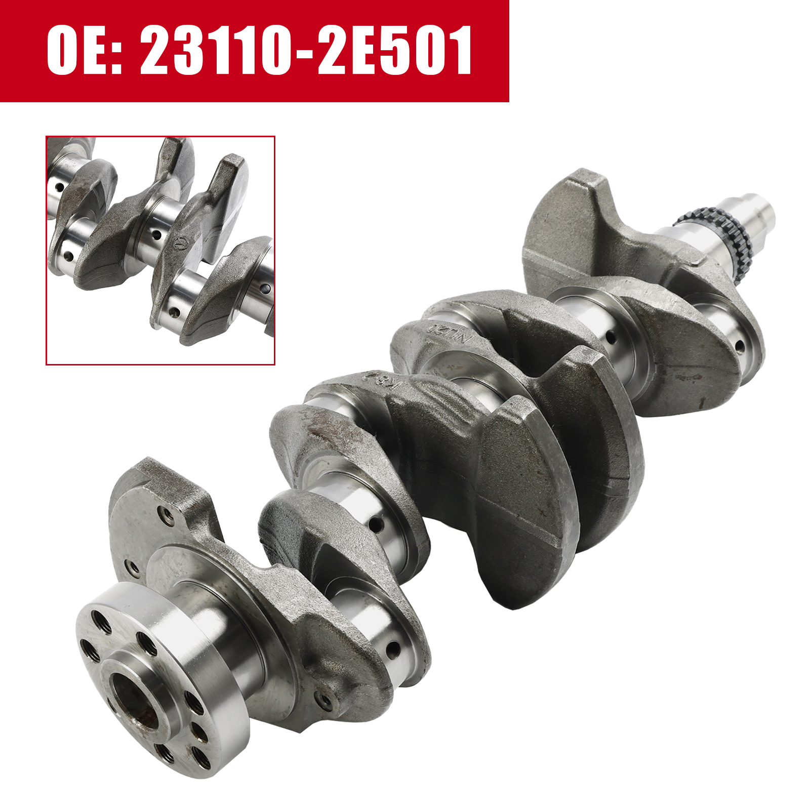 2.0L Engine Crankshaft 23110-2E501 for Hyundai Elantra Kona 2017-2020 ...
