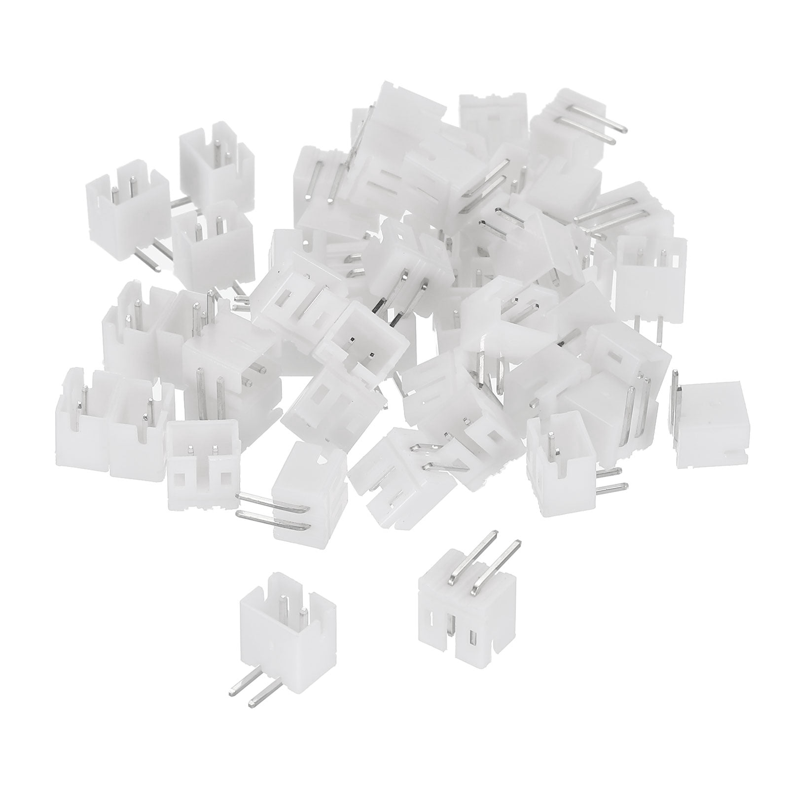 2.0mm Connector 2 Pin Male Adapter Right Angle Pin Header White Socket ...
