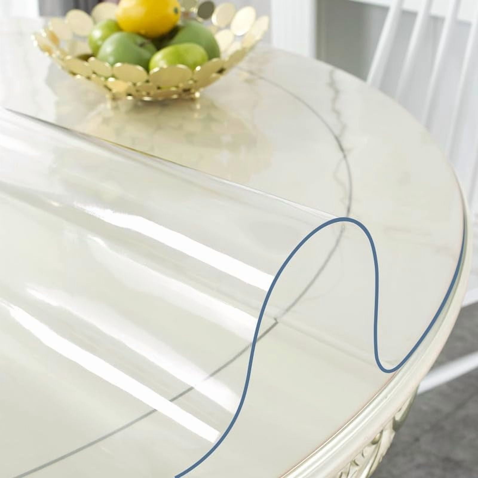 2.0mm Thick 47 Inches Clear Round Table Protector, Round Table Cover ...
