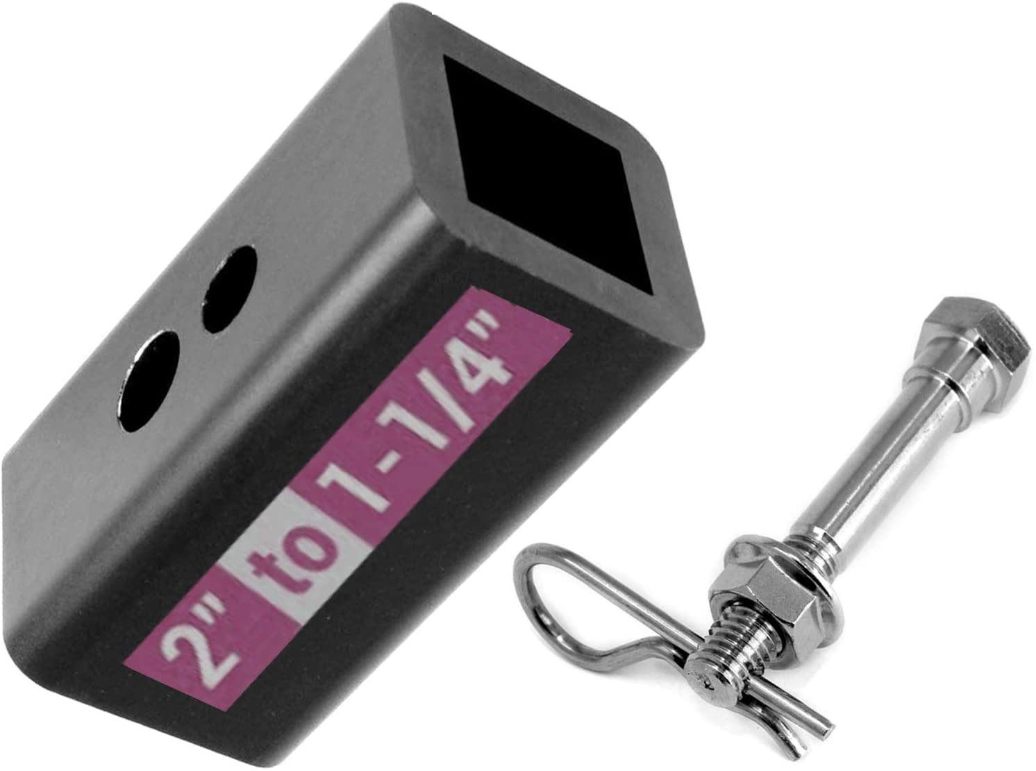 From 2" to 1-1/4" Metal Trailer Receiver Hitch Adapter Converter for ...