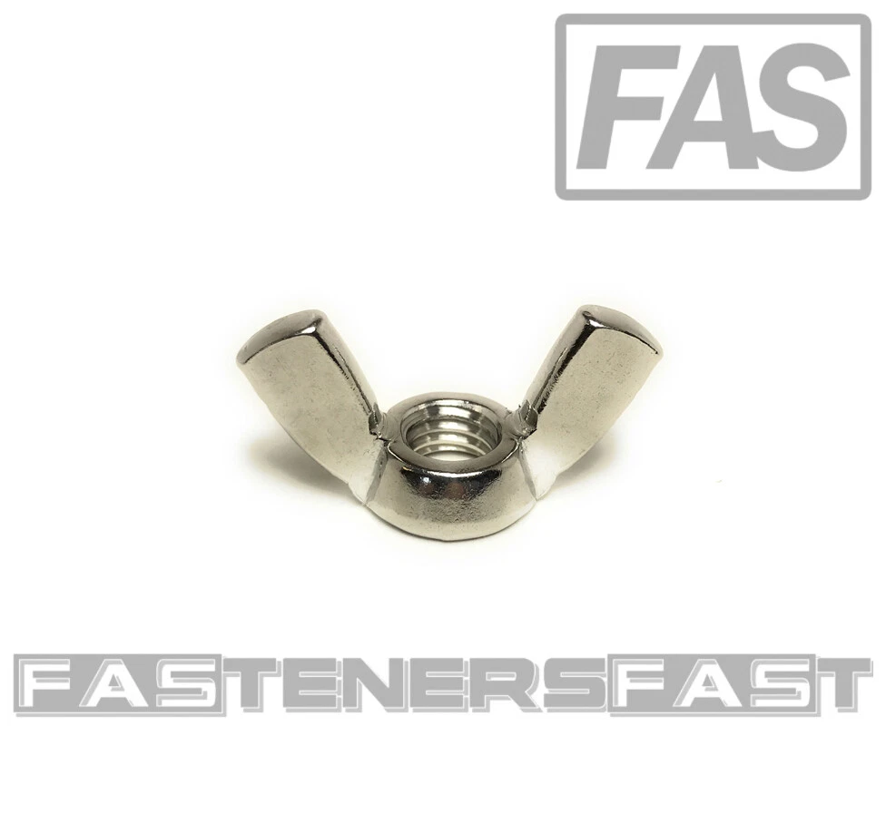(2) 1/2-13 Stainless Steel Wing Nut Marine Grade 316 Stainless Steel (2 ...