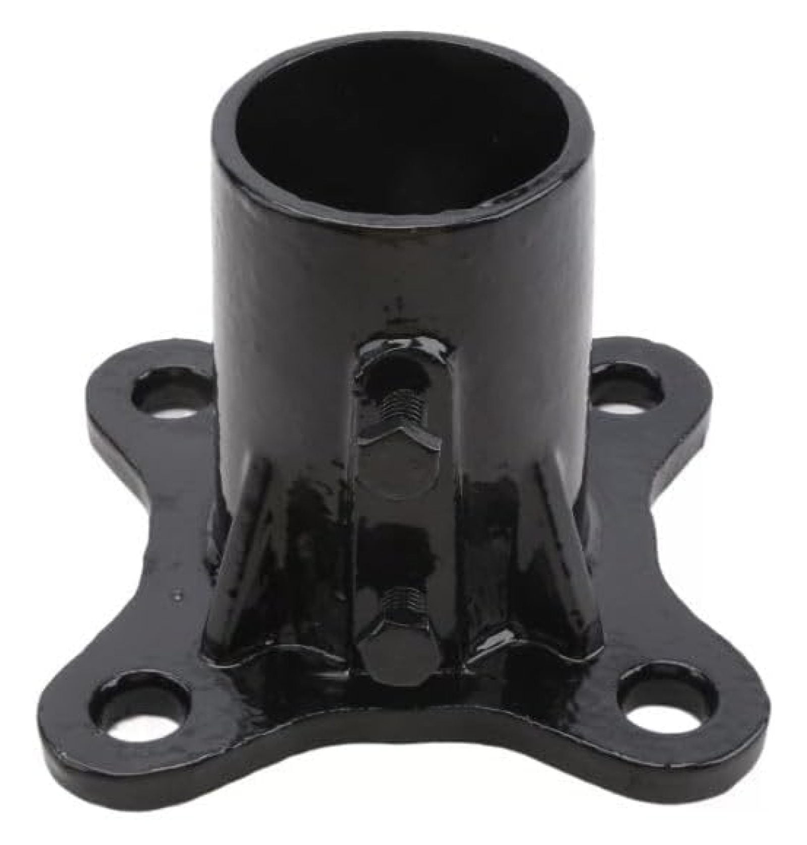 2 1/2" [2 3/8" OD] Black Floor Flange with 2 Set Screws (Galvanized ...