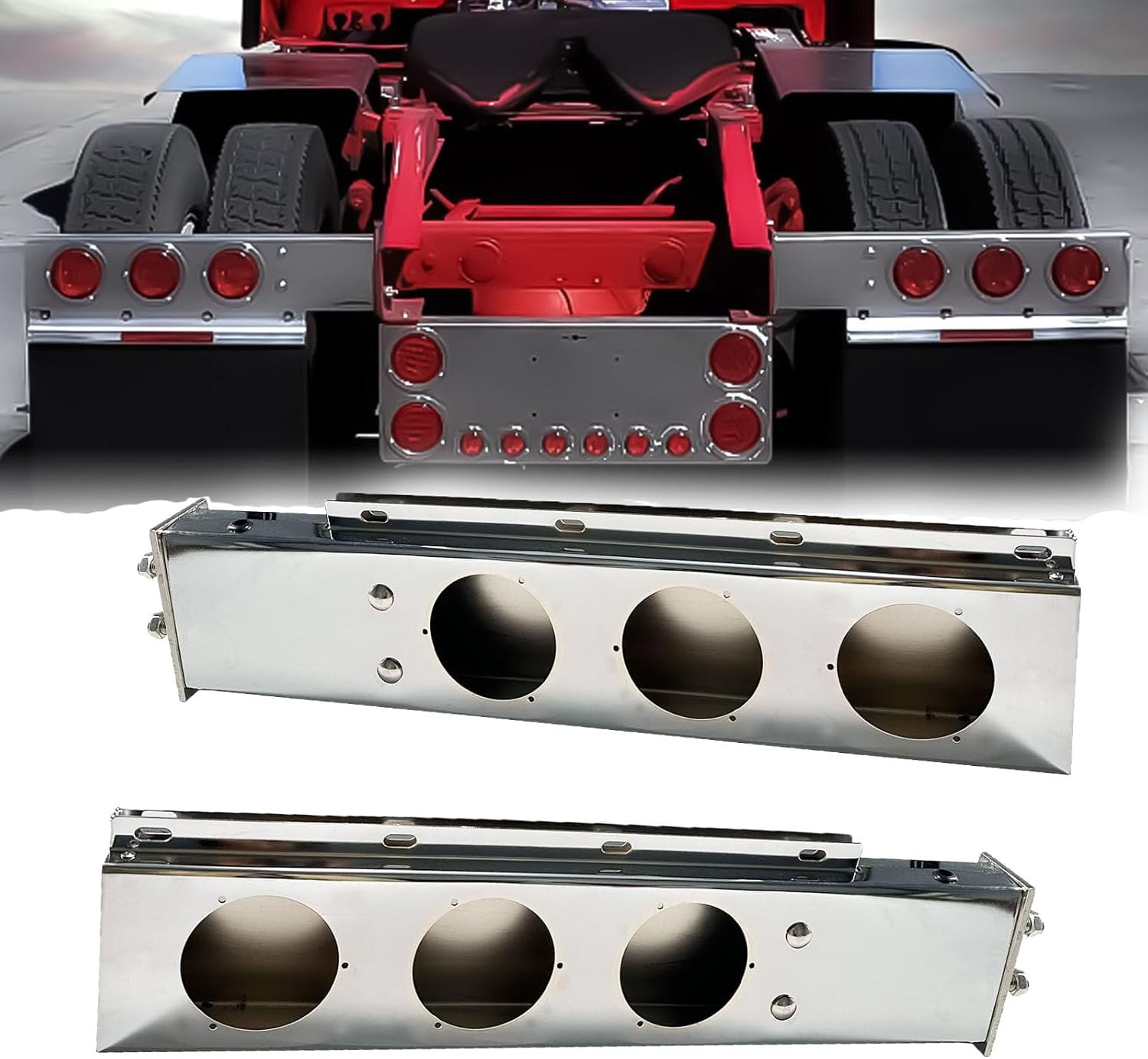 2-1/2" 2.5" Bolt Spacing, Spring Loaded SS430 Stainless Steel Mud Flap ...