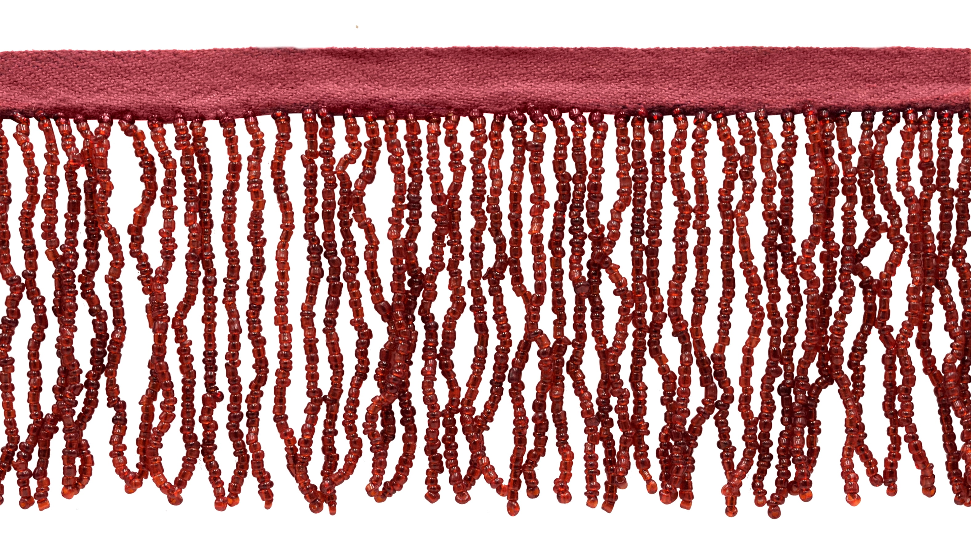 2 1/2" (6cm) Beautiful Handcrafted Beaded Fringe Trim with Sead Bead ...