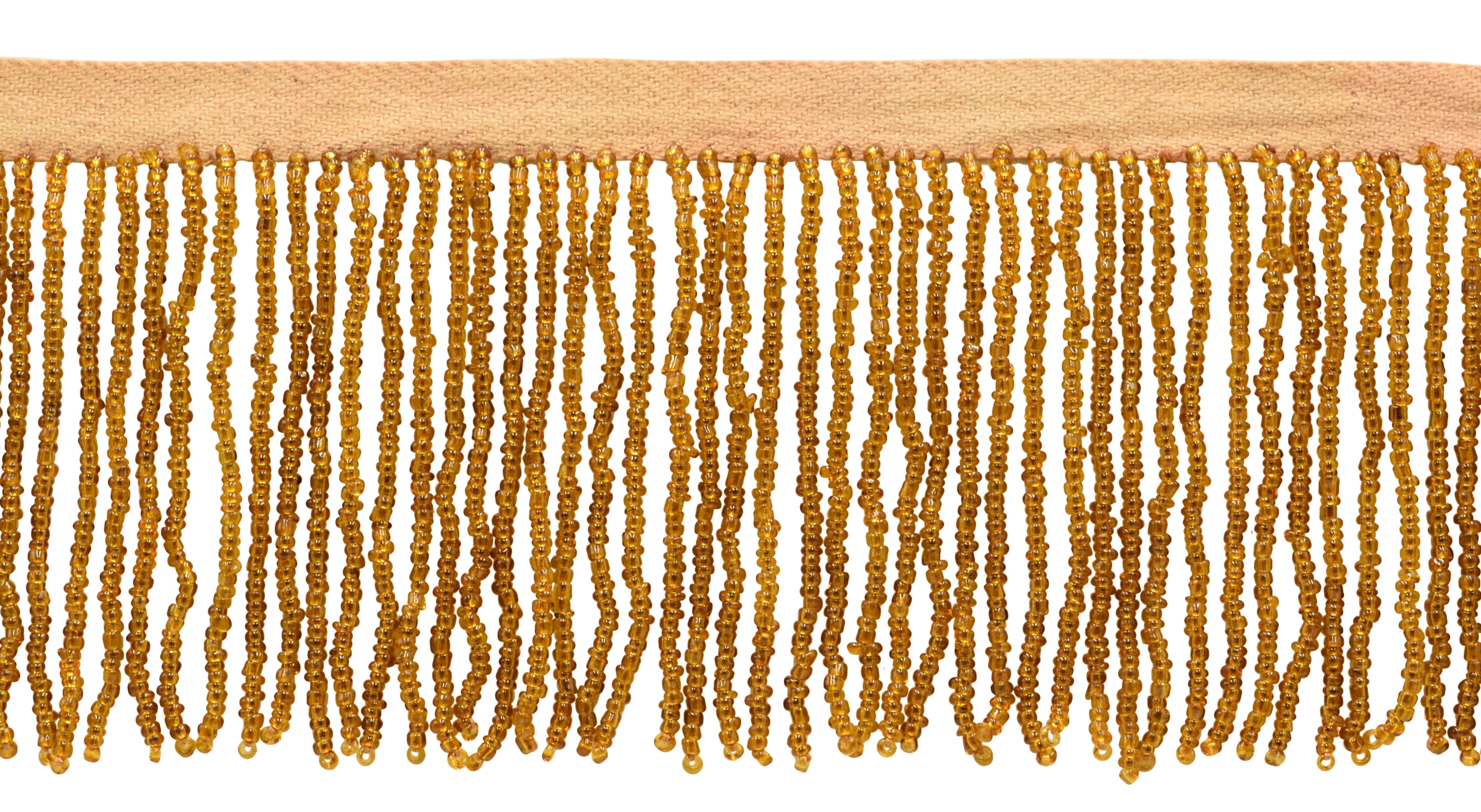 2 1/2" (6cm) Beautiful Handcrafted Beaded Fringe Trim with Sead Bead ...