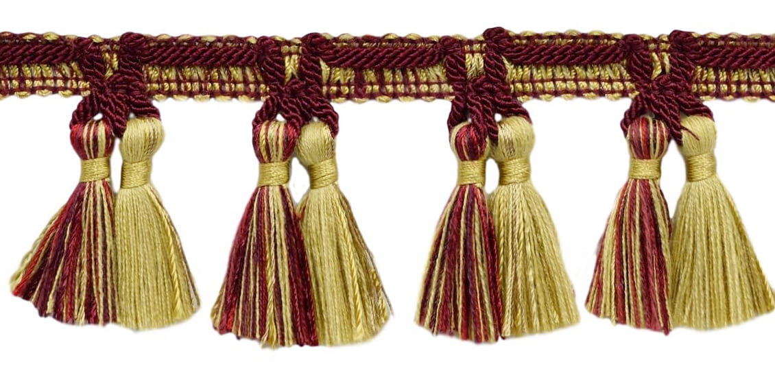 2 1/2" (6cm) Veranda Provincial Style Double Tassel Fringe Trim ...