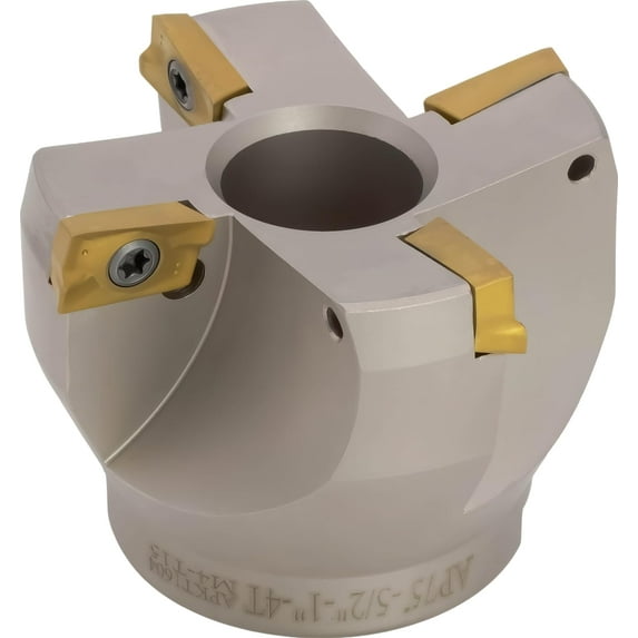2 1/2" 75° Indexable Face (Shell) Mill, 1" Arbor Hole Diameter, 4 Flute ...