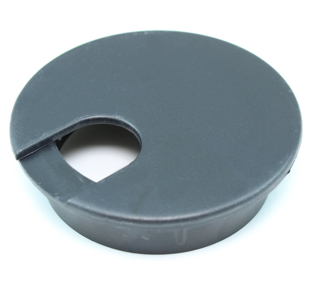 2 1/2" CUT-HOLE SIZE Black Round Wire Management Grommet with Removable ...