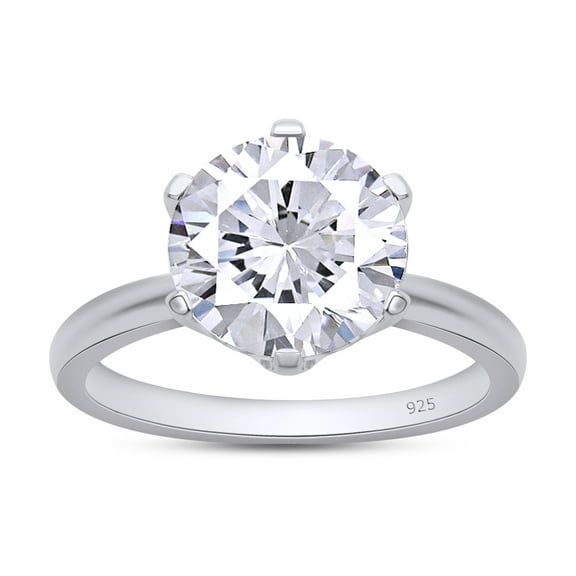 Cross Infinity Diamond Engagement Ring, 14K White Gold Plated, Proposal ...