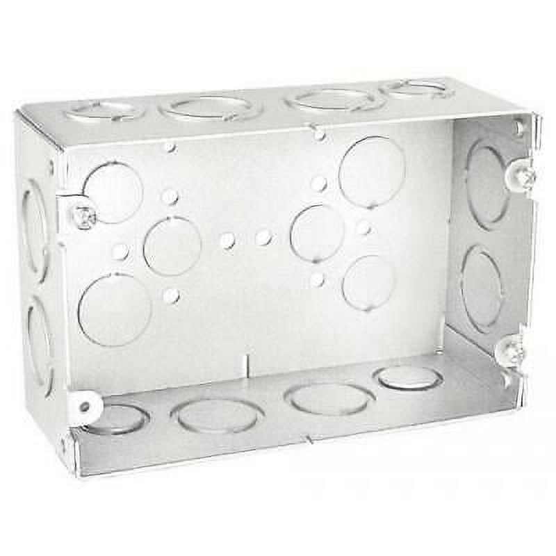 2-1/2" Deep, Two Gang Multi-Gang Box with 3/4" and 1" Conduit Knockouts ...