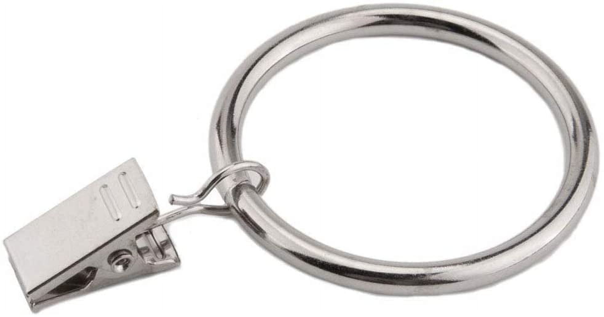 Dockapa Extra Large Curtain Rings with Clips, Metal Rustproof, 2 1/2 ...