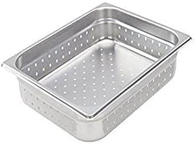 2-1/2-Inch Half-Size Perforated Steam Pan, 22 Gauge Stainless Steel ...