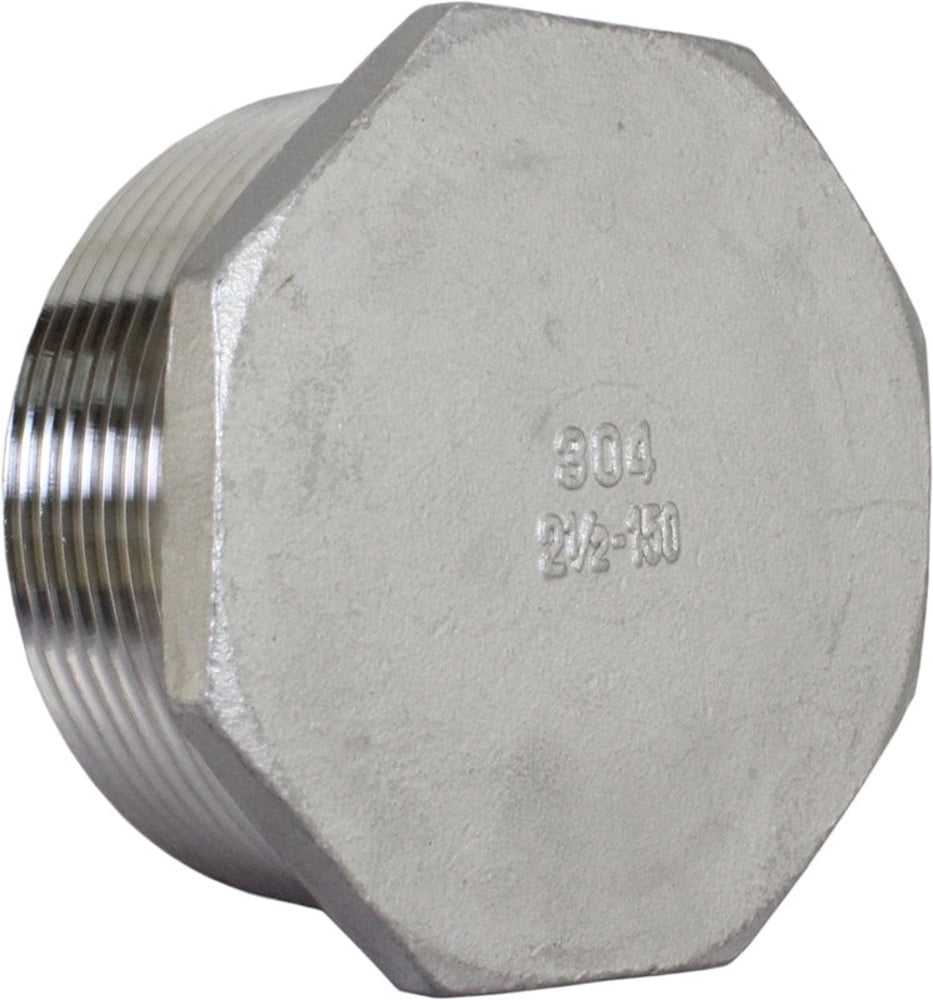 2-1/2" Male NPT Octo Plug Stainless Steel Fittings - Walmart.com