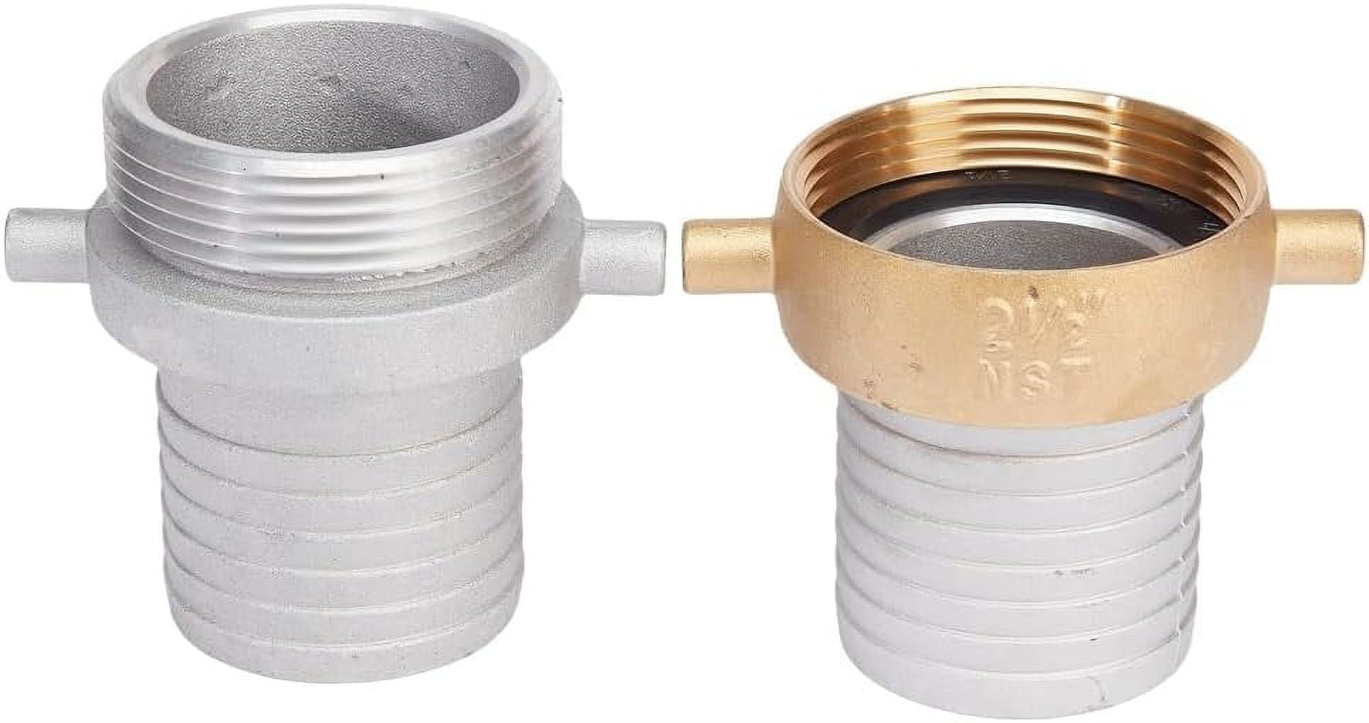 2 1/2" NH/NST Fire Hose Coupling Set - Walmart.com