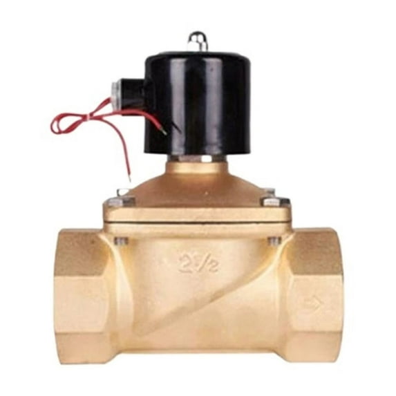 2-1/2" Normally Closed Brass Solenoid Valve Electric Solenoid Valve 220 ...
